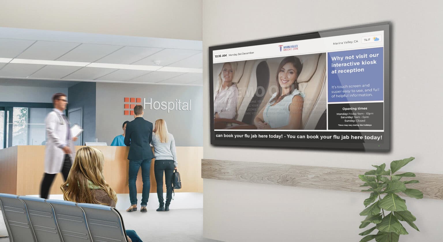 Healthcare Waiting Room Displays & Digital Information Screens